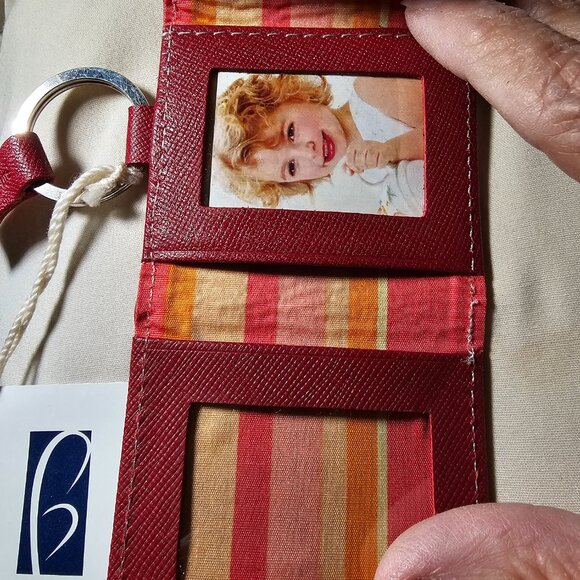 Accessories | Full Grain Leather Double Photo Book Keychain Red | Poshmark